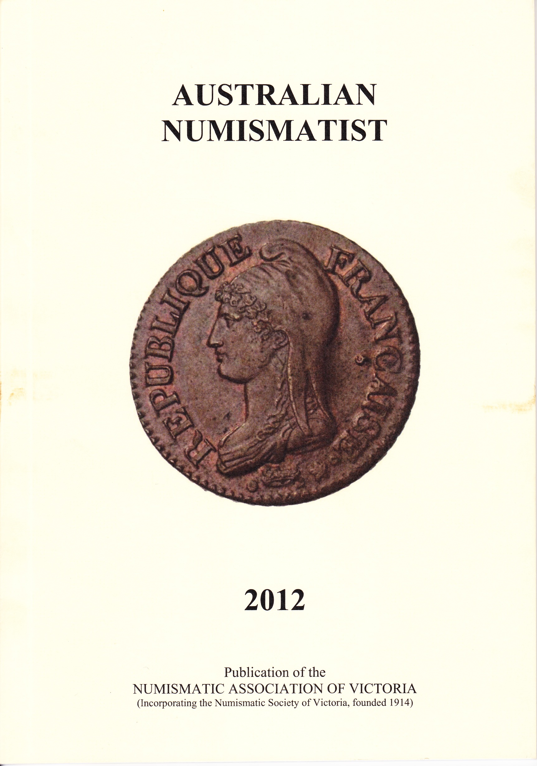 The Australian Numismatist – The Numismatic Association of Victoria